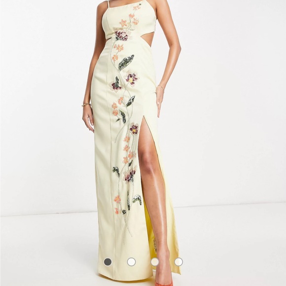 ASOS | Dresses | Asos Design Cami Structured Maxi Dress With Trailing ...